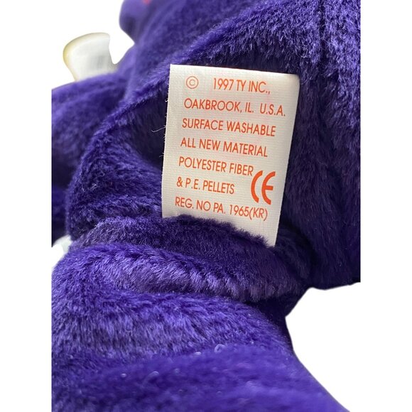 Ty | Toys | Ty Beanie Babies Princess Diana Purple Bear 997 Polyester ...